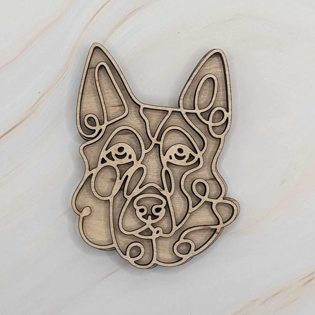 German Shepherd Unfinished Baltic Birch Blank | Wood Craft | DIY ...