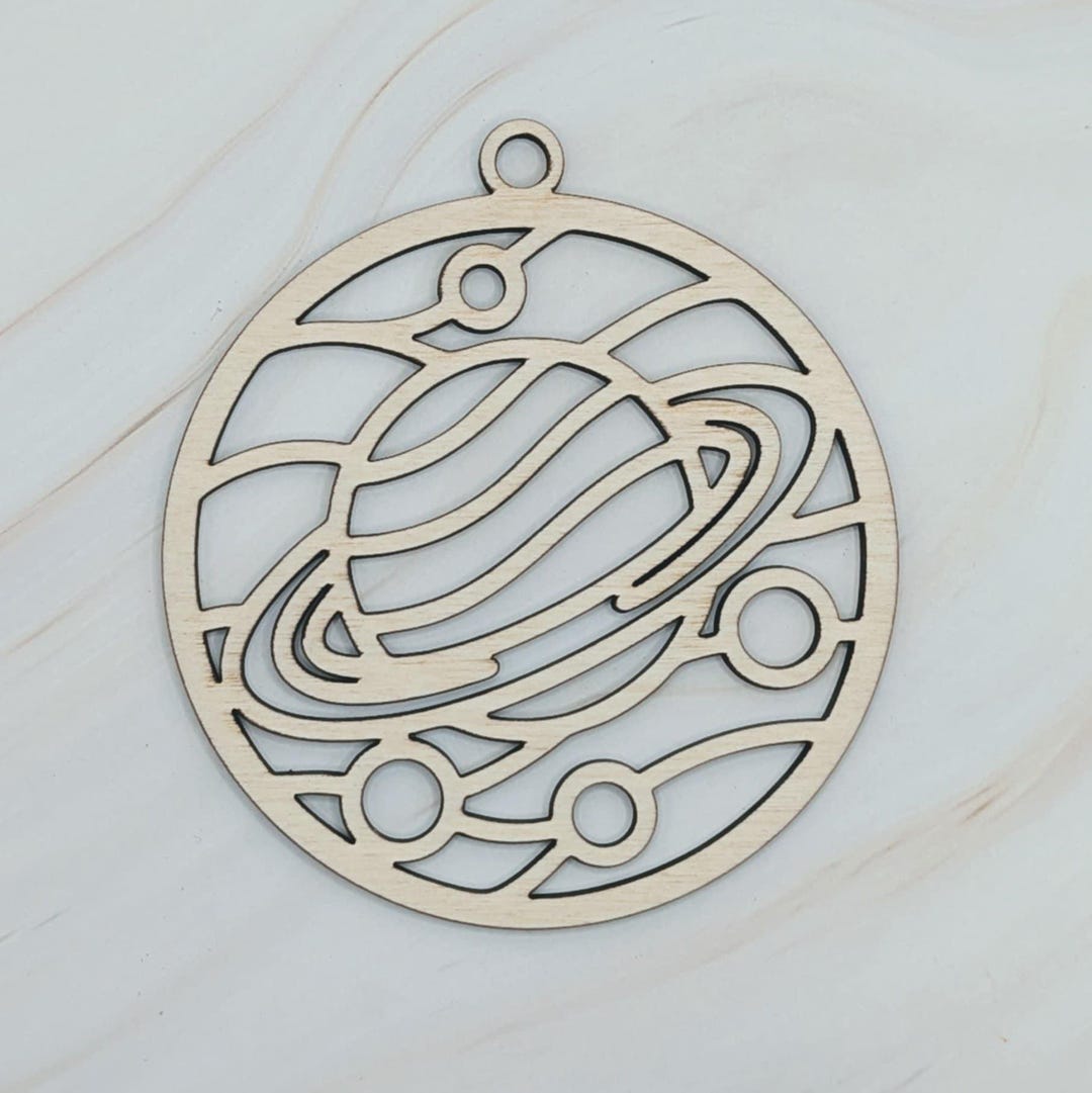 DIY Galaxy Suncatcher Ornament | Space Planet Wood Blank | Paint or ...