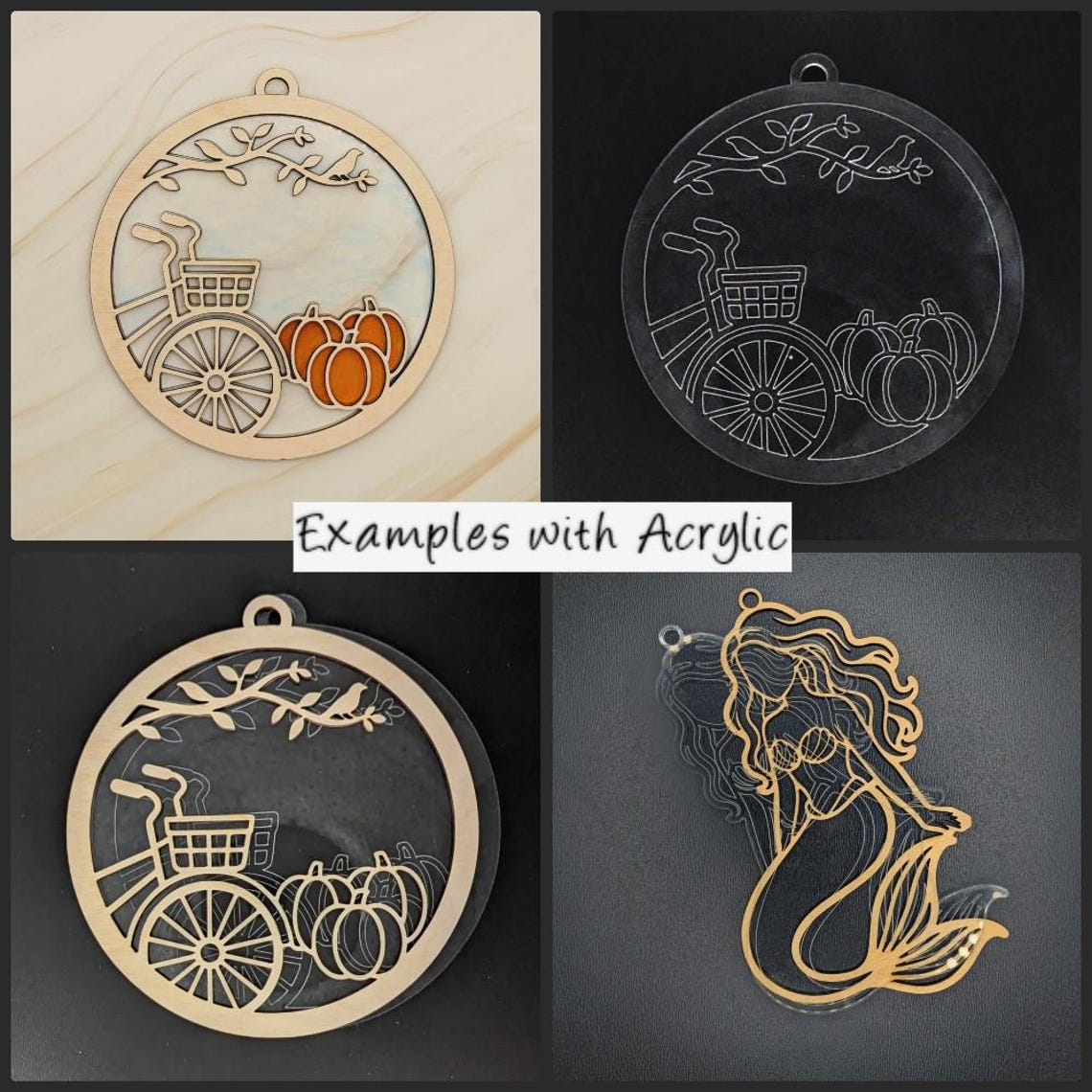 Bee Oval Suncatcher Frame Paintable Laser-cut Wood Hanging Blank Faux ...