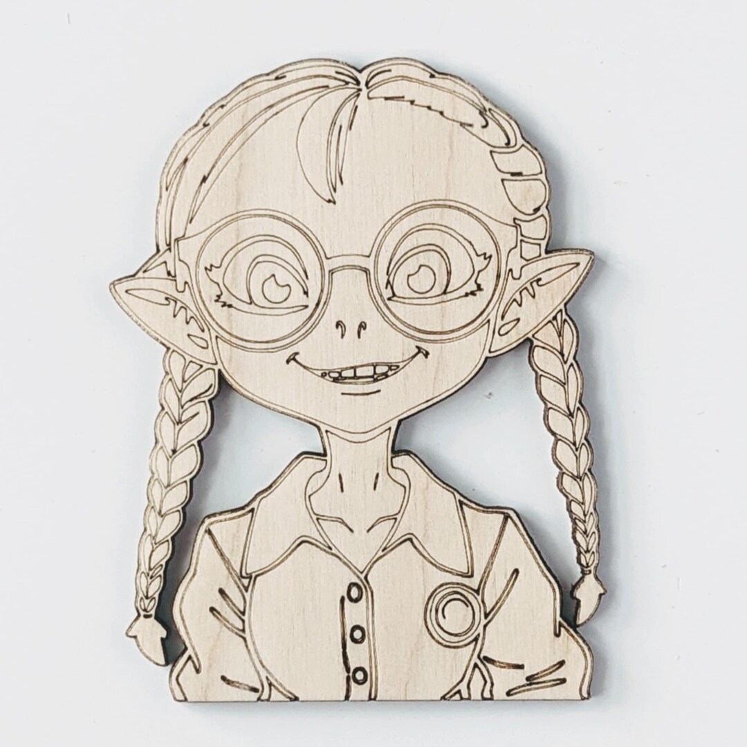 Teenage Alien Smart Girl Wood Cutout | Unfinished Wood Blank | Paint by ...