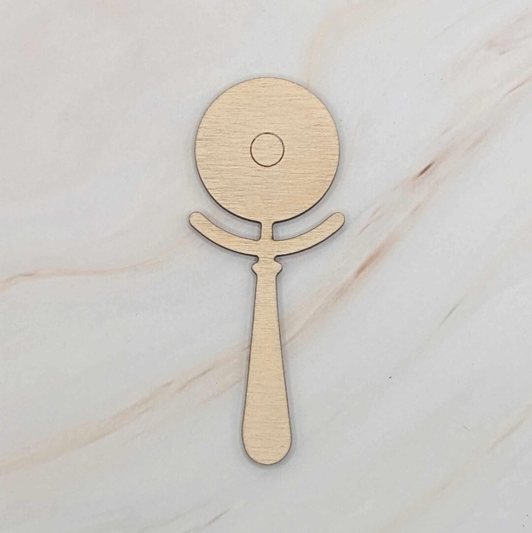 Pizza Cutter | Pizza Rocker | Pizza Wheel | Unfinished Wood Blank ...