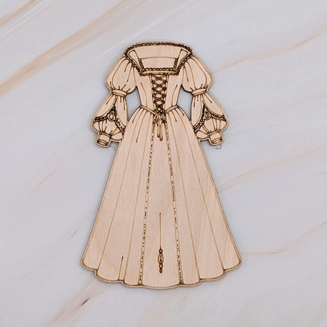 Renaissance Noble Gown | Unfinished Wood Cutout | DIY Princess Gown ...