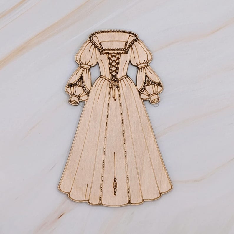Renaissance Gypsy Gown | Unfinished Wood Cutout | DIY Princess Gown ...