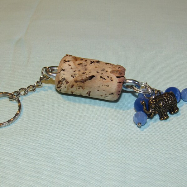 Wine Cork Keychain - Etsy