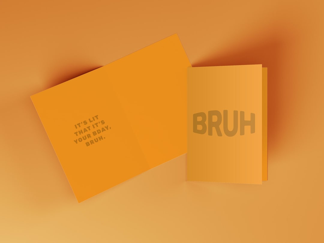 Funny BRUH Birthday Card Printable – Teen Gift Digital Download - Etsy