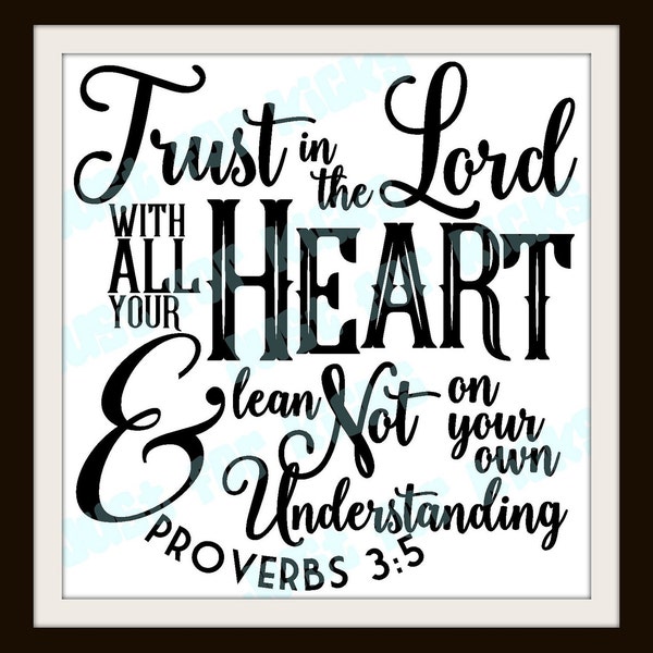 Proverbs 3 5 6 Png - Etsy