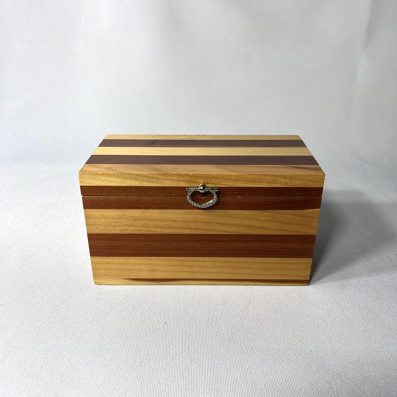 Vintage Wood Box Striped - Etsy