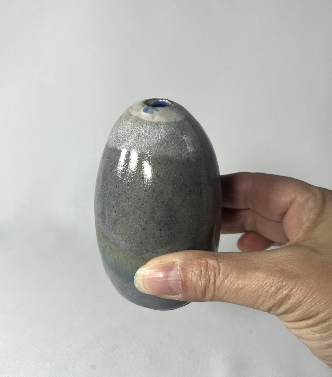 Handmade Ceramic Bud Vase - Small Stoneware Vase With Earthy Glaze ...