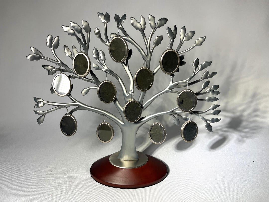 Family Tree Picture Frame Holds 12 Pictures Metal and Wood - Etsy