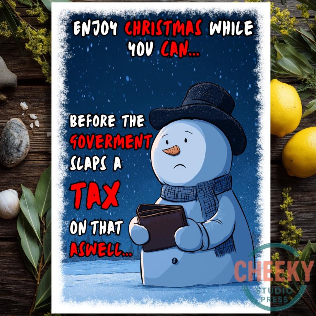 Funny Christmas Card: Tax Season Humor Political Satire Joke Humour ...