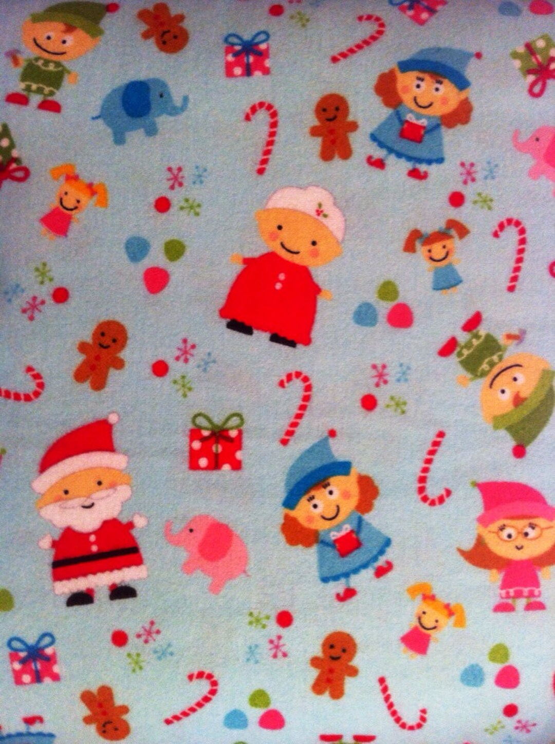 1 YARDA De navidad Franela Riley Blake's Santa's Workshop Fabric - Etsy ...
