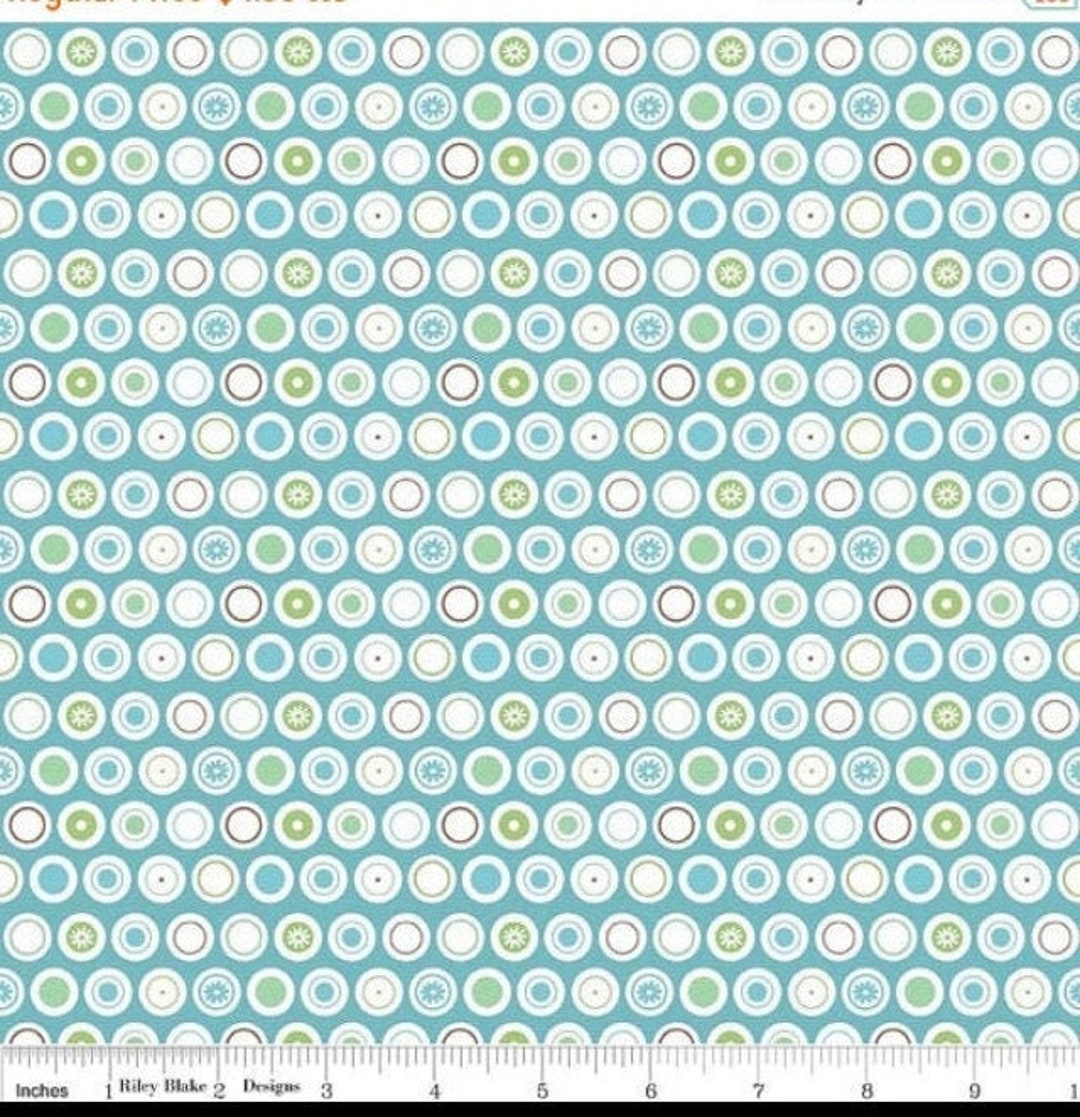 Riley Blake Flower Patch Flower Dots Blue by Lori Holt - Etsy