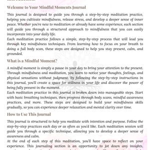 Mindful Moments: Daily Meditation PDF | Stress Relief, Inner Peace ...