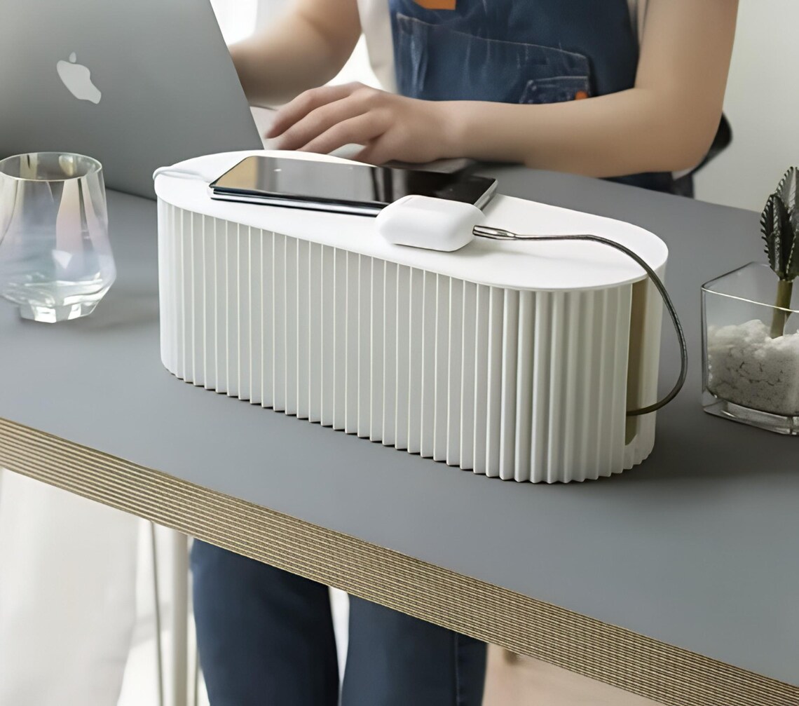 Cable Wire Organizer Storage Box, Large Capacity, Cable Management Box ...