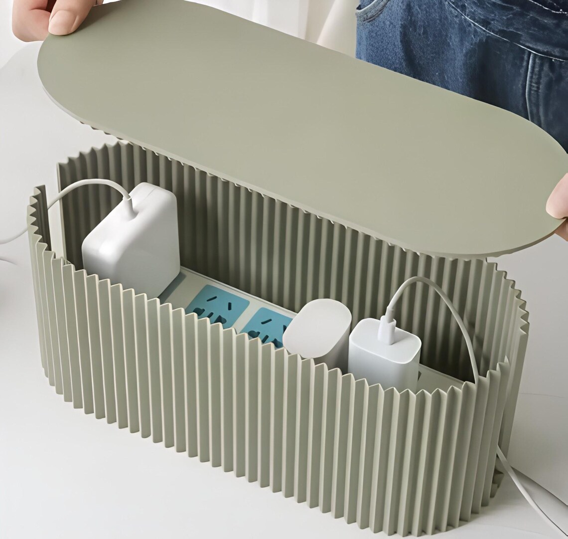 Cable Wire Organizer Storage Box, Large Capacity, Cable Management Box ...