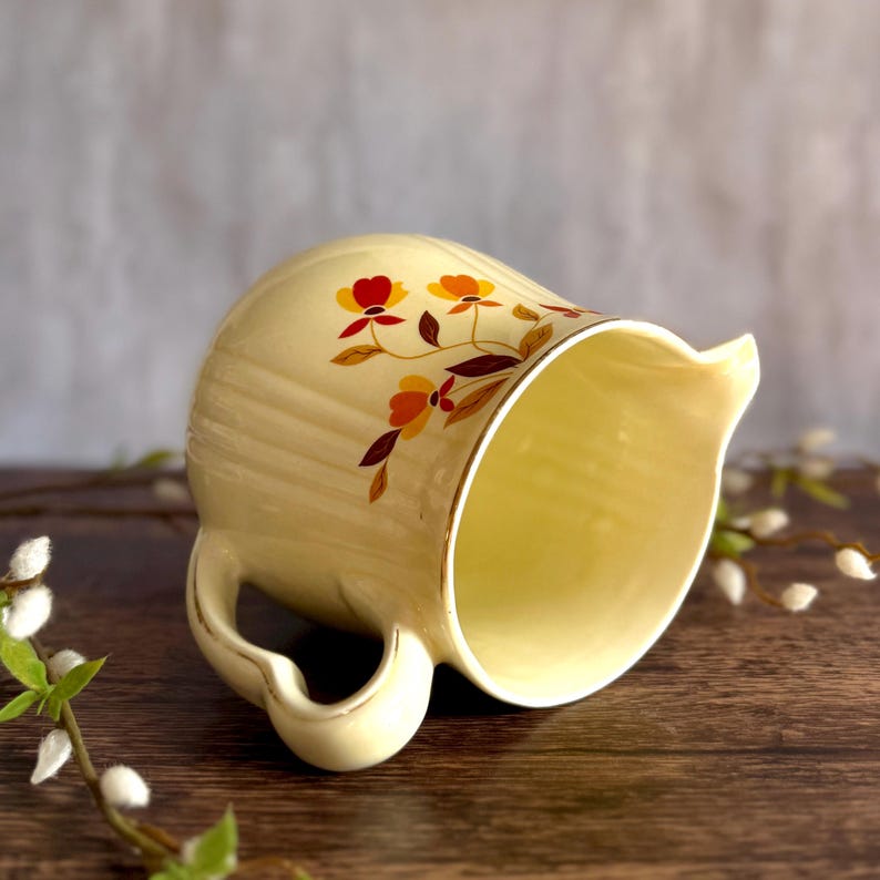 Vintage 1930s Uranium Glaze Halls Superior Quality Kitchenware Autumn ...