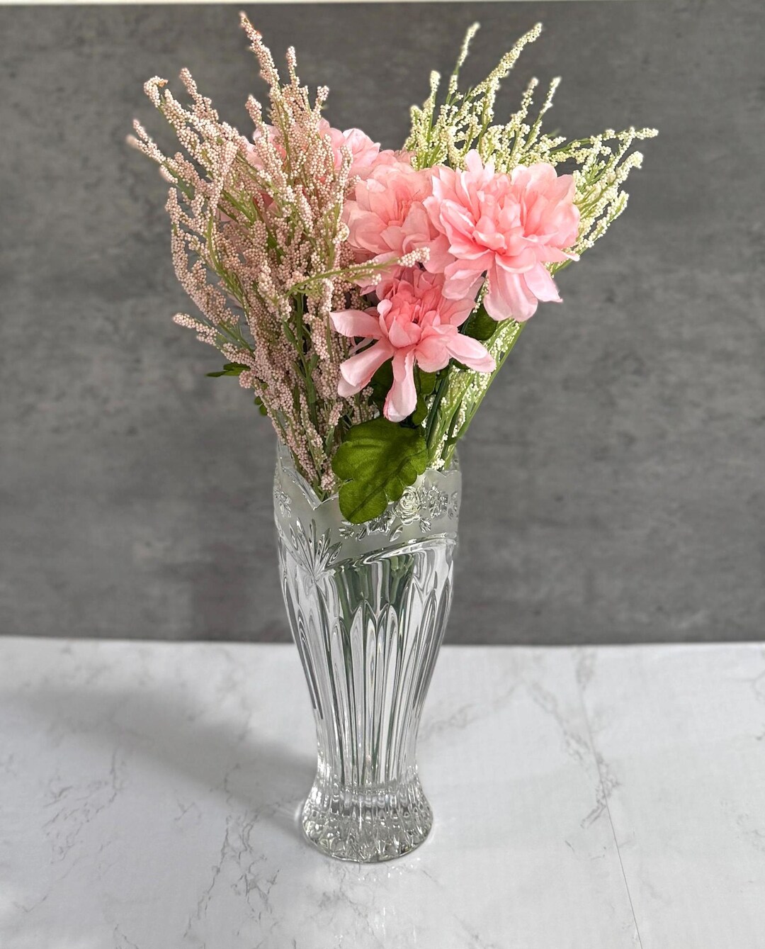 Crystal Flower Vase - Southern Garden by Oneida, Circa 1993-2003 ...