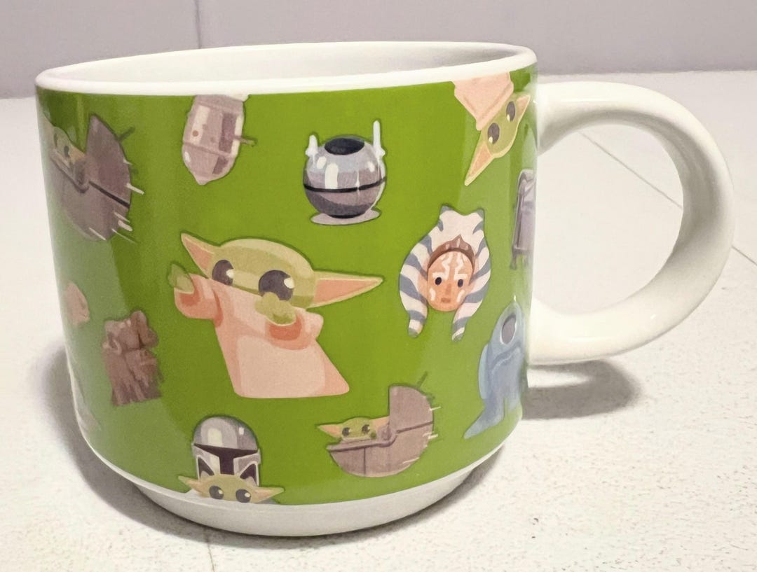 Star Wars Mandalorian Green Grogu Baby Yoda Galerie Coffee Tea Mug Cup ...