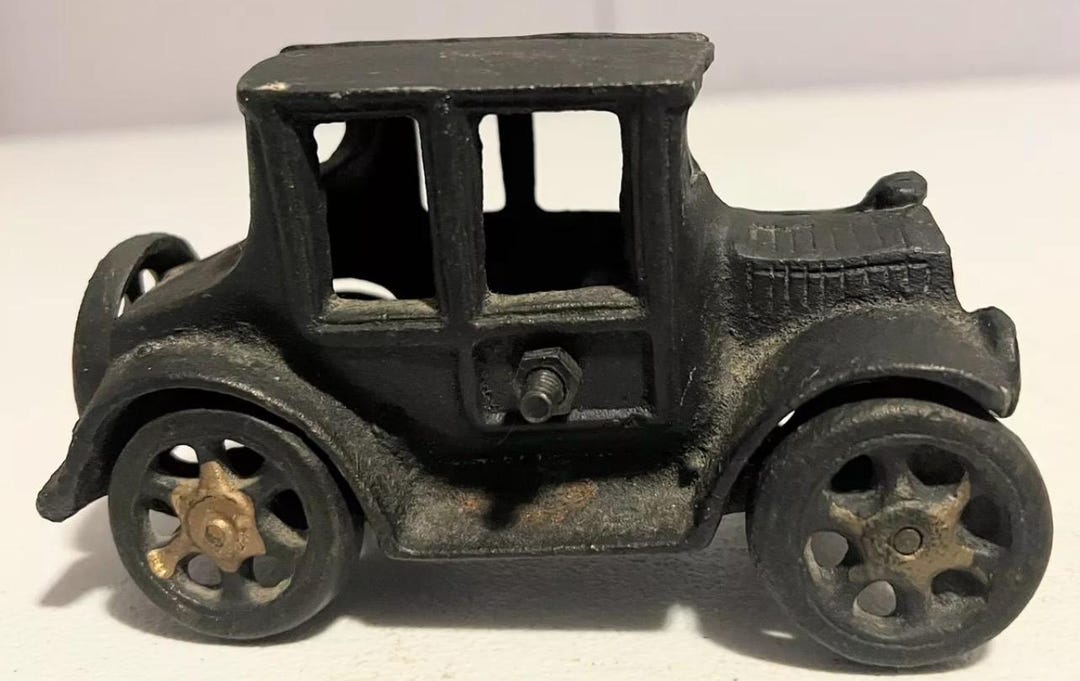 Vintage Cast Iron Model T Ford Car - Etsy