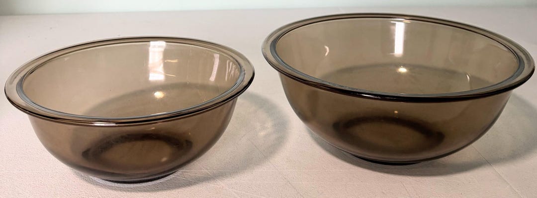 1974 Vintage Pyrex 322, 223 Small, Medium Nesting Mixing Bowl Amber ...