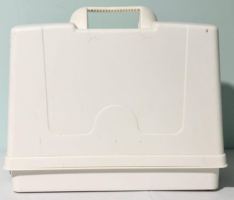 Generic Plastic Sewing Machine Case White 18.5” Long X 16” Tall X 9 ...