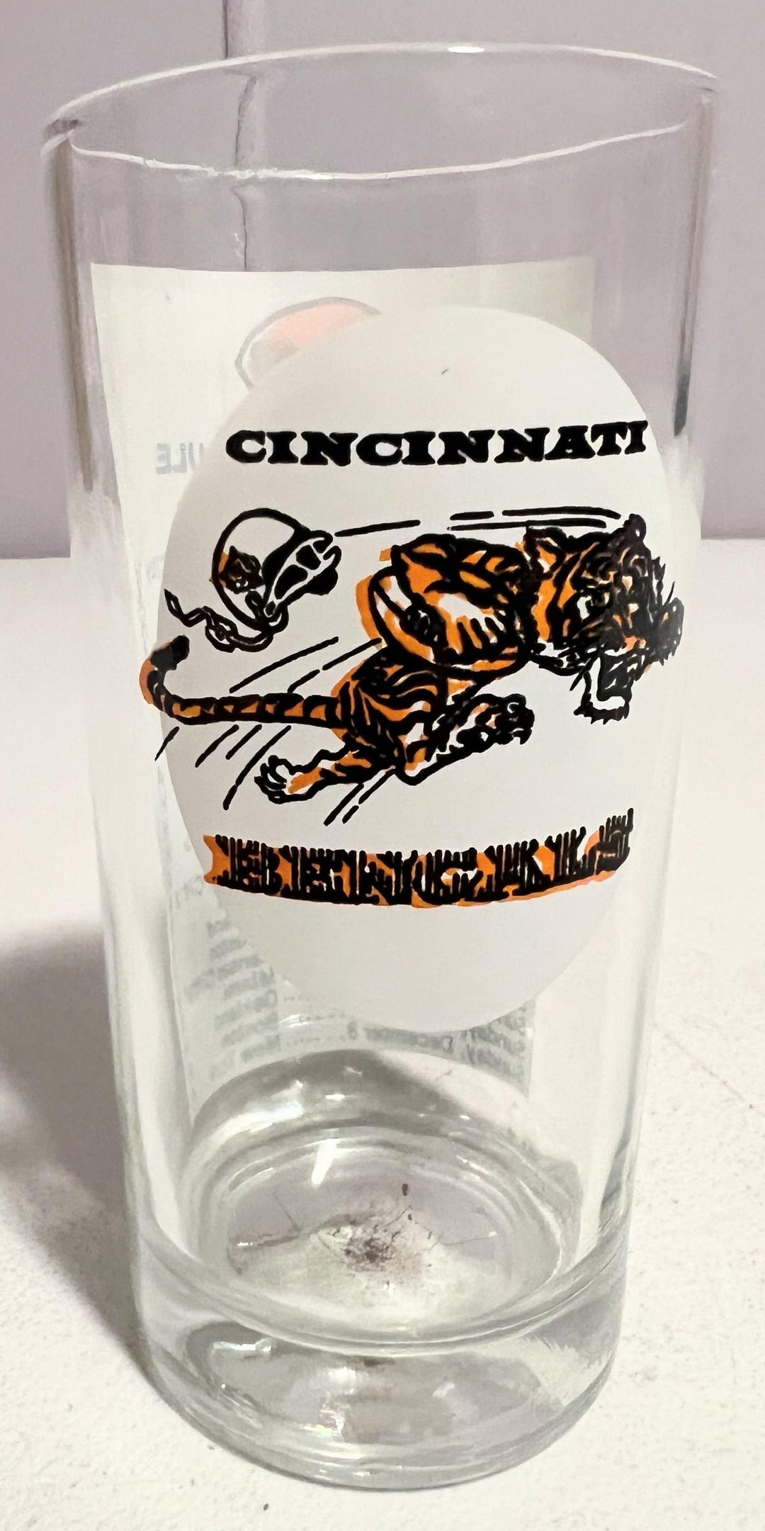 Cincinnati Bengals Glass First Year Schedule 1968 AFL NFL Vintage - Etsy