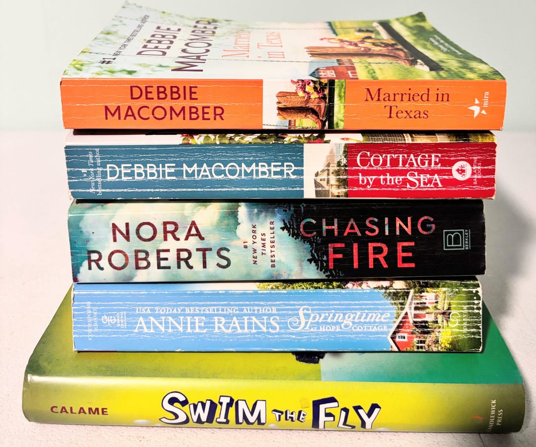 Set of 5 Fiction Romance Books Swim the Fly, Chasing Fire, Married in ...