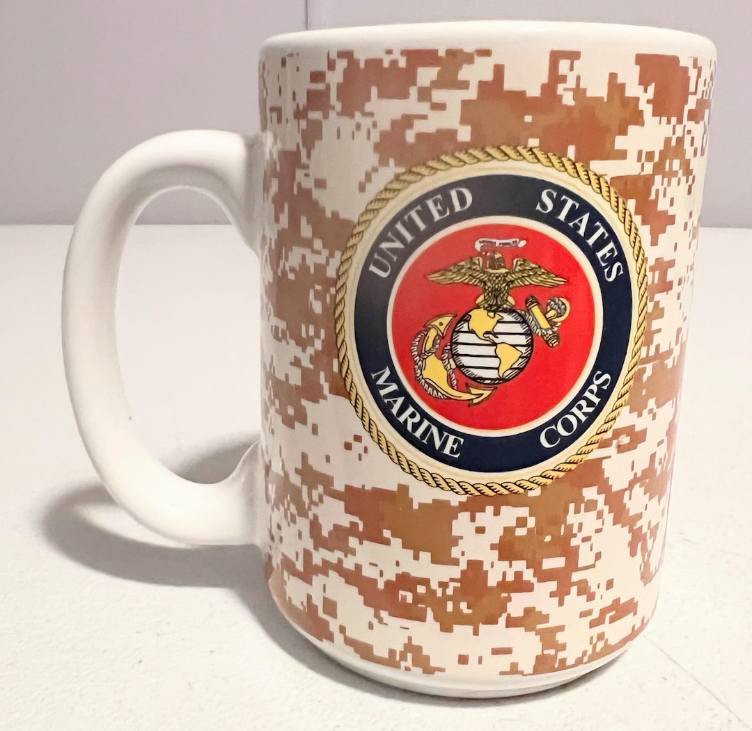 USA Marine Corps Coffee Mug Emblem USMC Made in the USA - Etsy