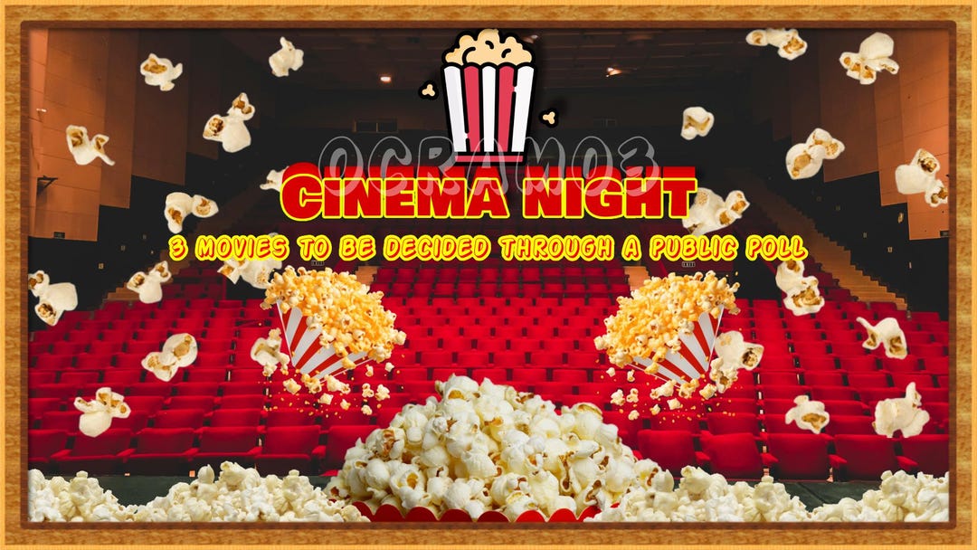 Cinema Night Digital Poster (digital Poster With Text Modification ...