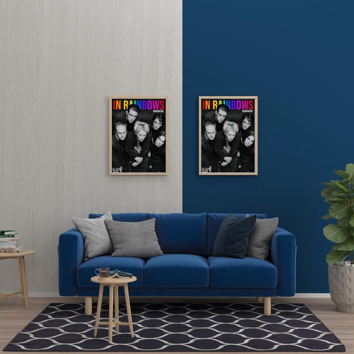 Radiohead 'in Rainbows' A3 Poster | Black and White Album Art Print ...