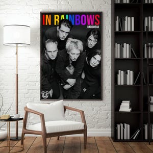 Radiohead 'in Rainbows' A3 Poster | Black and White Album Art Print ...