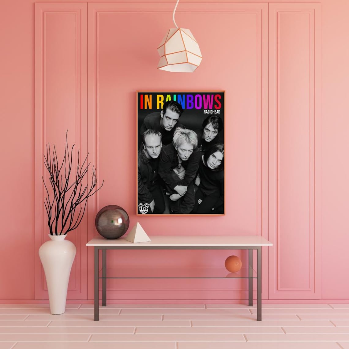 Radiohead 'in Rainbows' A3 Poster | Black and White Album Art Print ...
