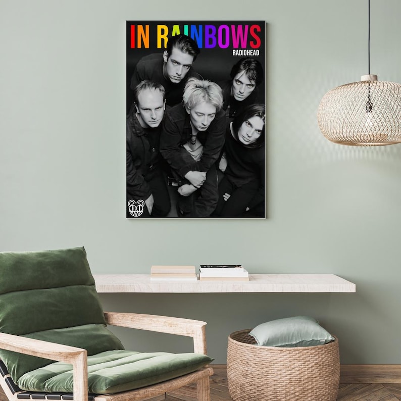 Radiohead 'in Rainbows' A3 Poster | Black and White Album Art Print ...