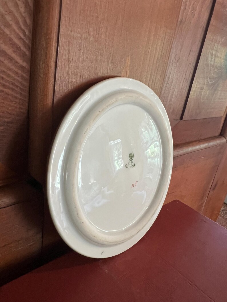 Vintage Hand Painted German Porcelain Floral Round Plate - Etsy