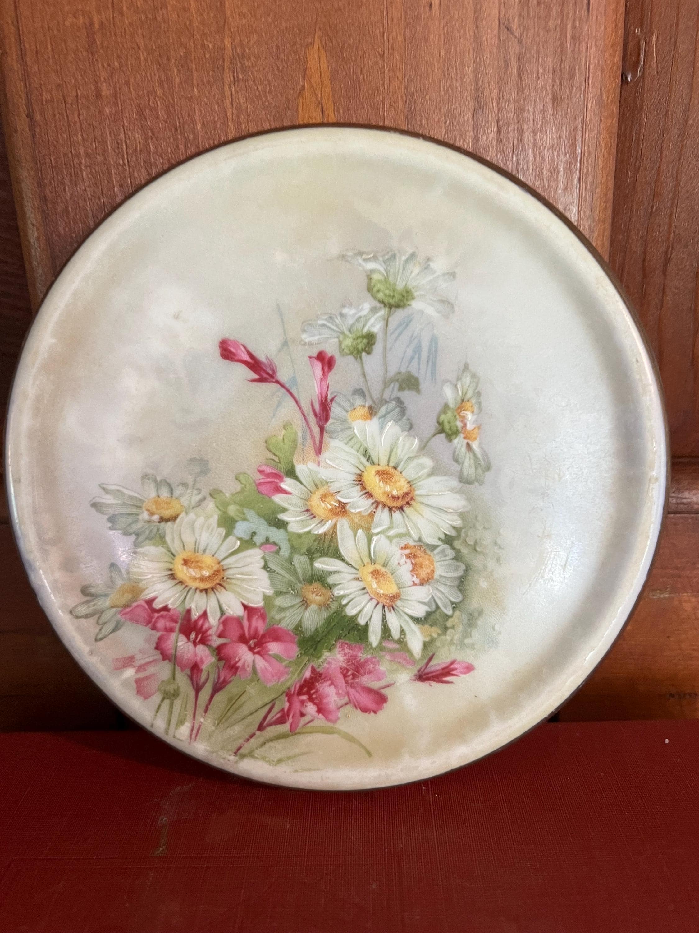 Vintage Hand Painted German Porcelain Floral Round Plate - Etsy