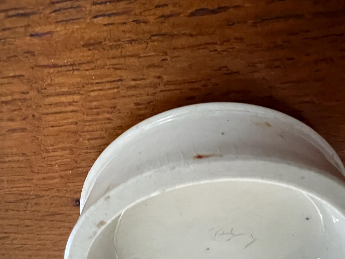 Antique English Toothpaste Ceramic Lid |wood Areca Nut Toothpaste | A ...