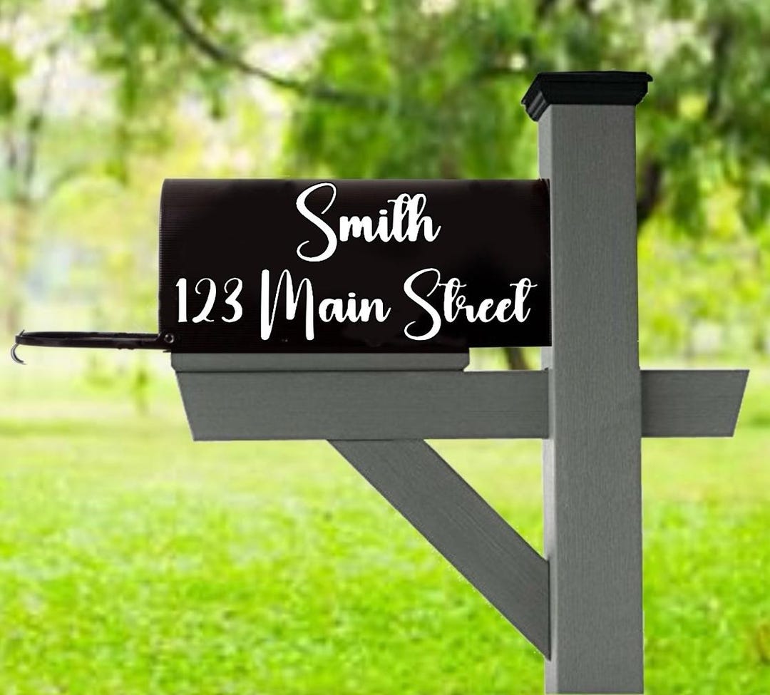Mailbox Sticker Decal, Mailbox Decal, Mailbox Number Decal ...