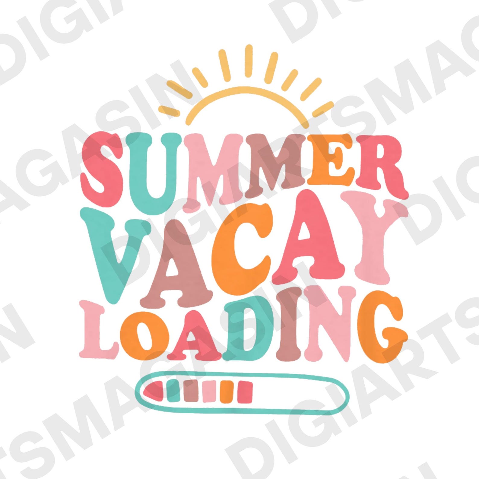 Groovy Summer Vacay Loading PNG Design - Last Day of School Teacher ...