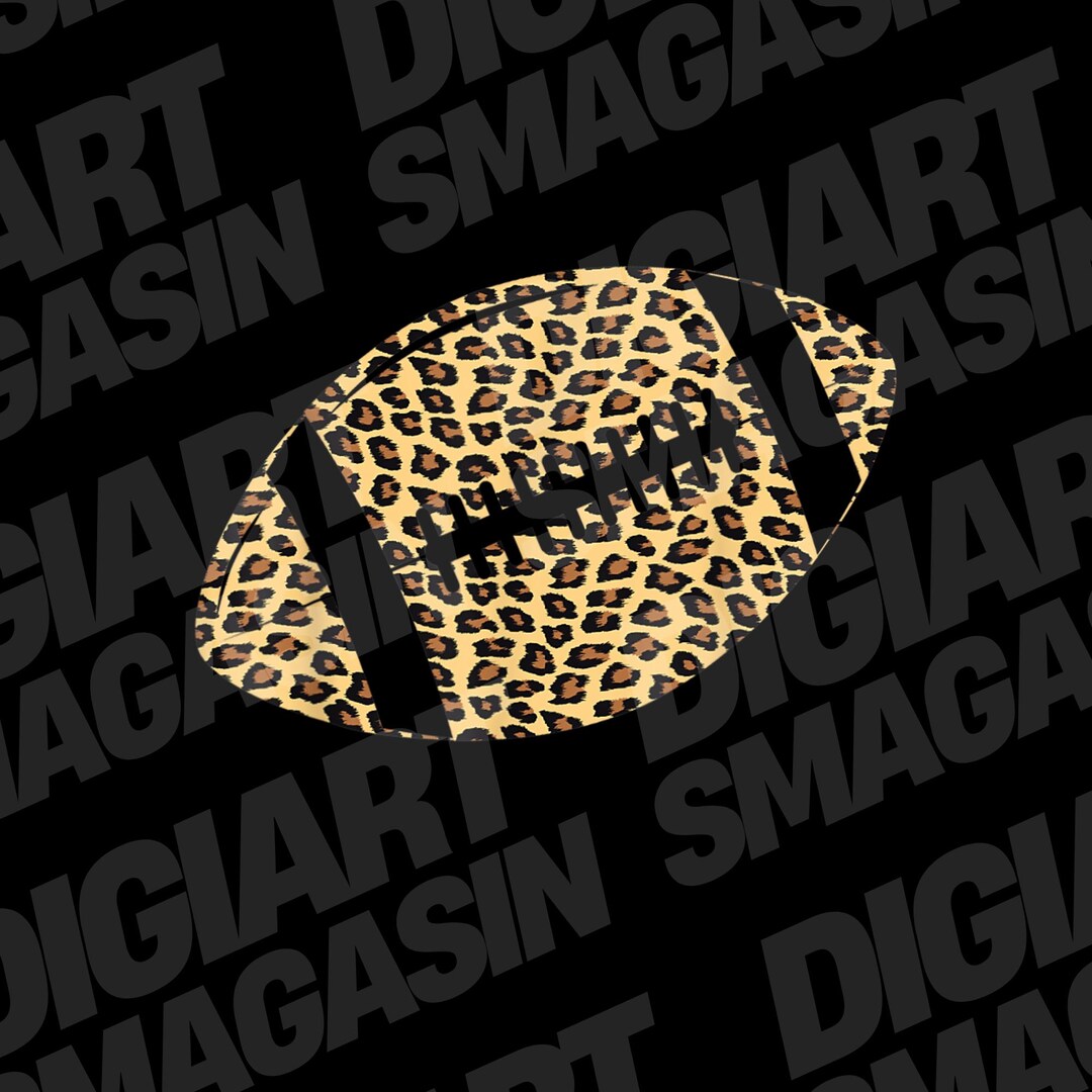 Leopard Print Football PNG | Game Day Graphic (instant Download) - Etsy