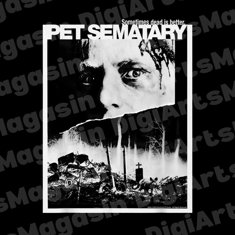 Pet Sematary Movie Poster PNG | Stephen King Horror Clipart (digital ...