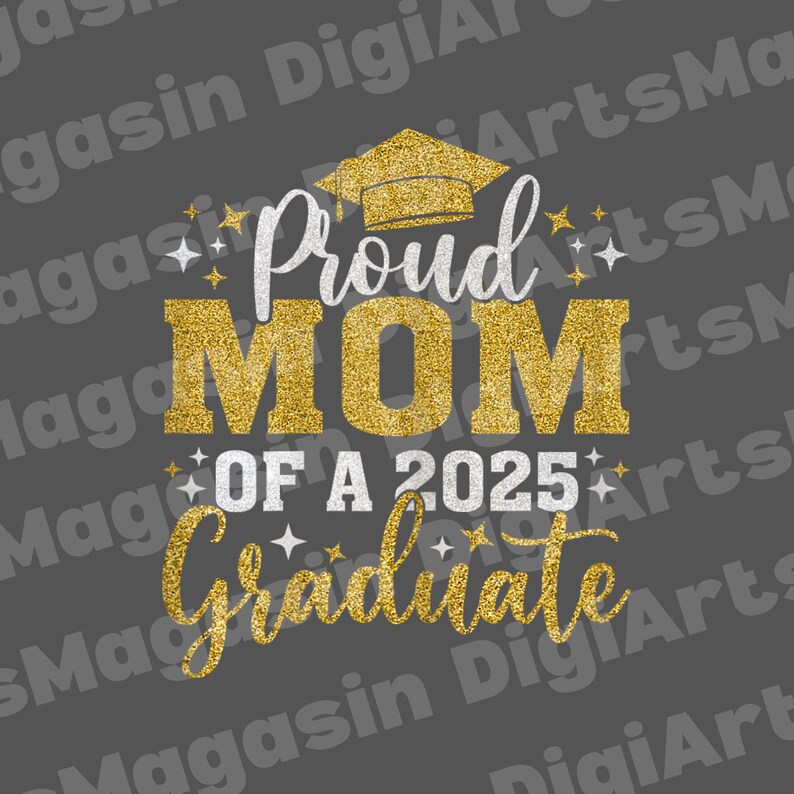 Mom Senior 2025 PNG Design, Proud Mom of Class of 2025 Graduate T-shirt ...