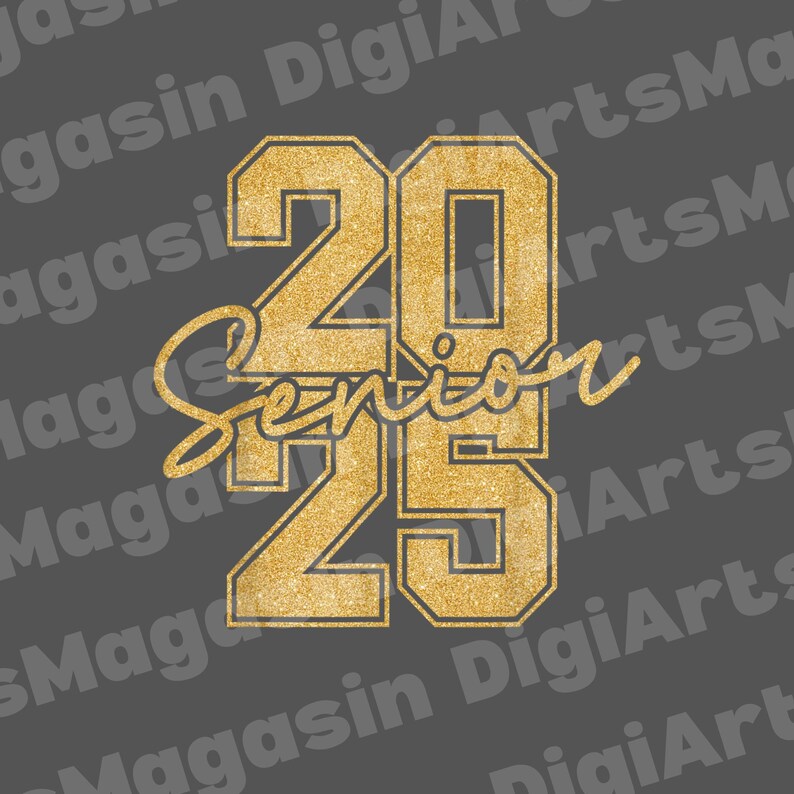 Senior 2025 Graduation Gift PNG Design, Class of 2025 Gold Black Senior ...