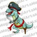 Pirate Dinosaur T-rex PNG Design, Funny Tyrannosaurus Rex With Eye ...