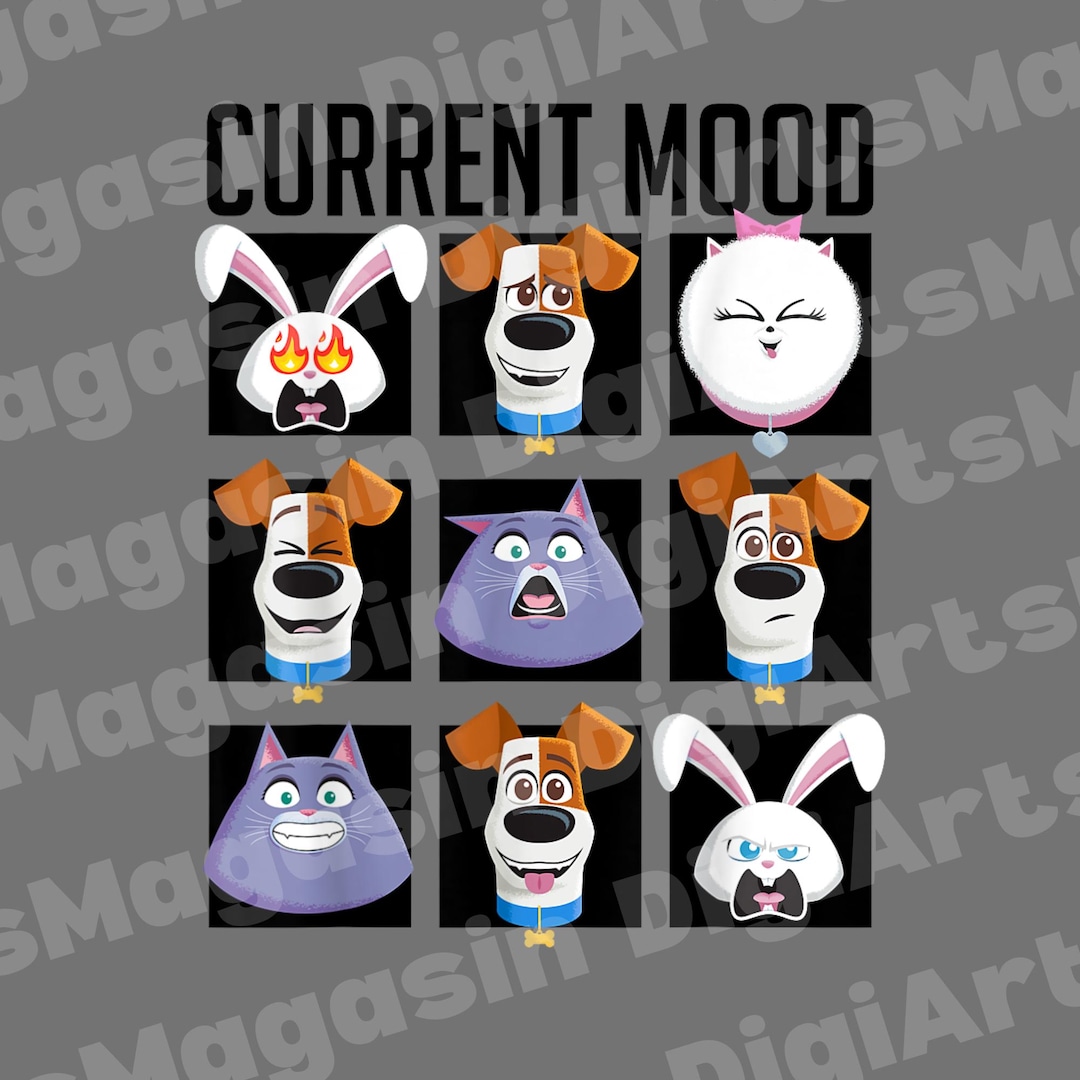 Secret Life of Pets 2 - Current Mood PNG Design | Officially Licensed ...