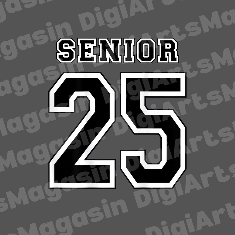 Class of 2025 High School Senior 25 on Back Graduation T-shirt PNG ...