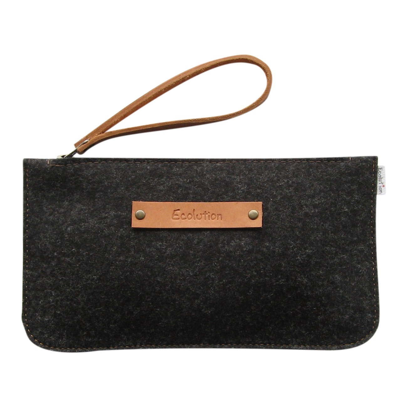 Minimalist Wool Felt Clutch.iphone Clutch.eco Friendly.size L.handmade ...