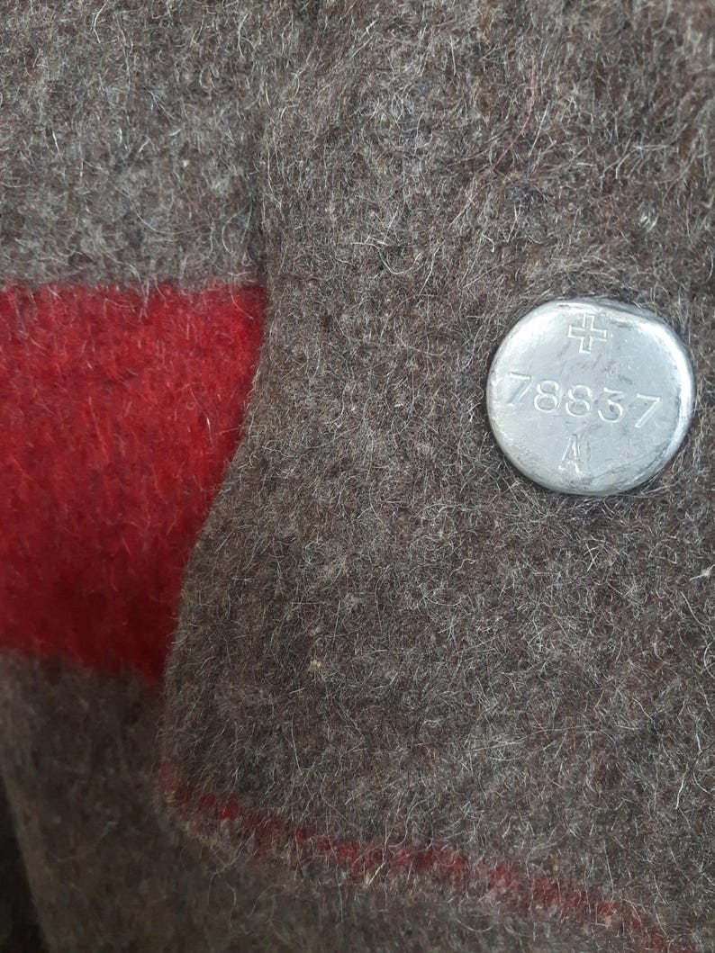 1943 Authentic Swiss Army Wool Blanket: Vintage Military Throw ...