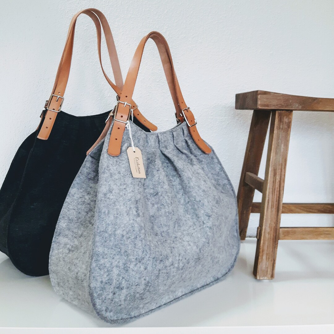 Unique XL Wool Felt Bag.a Friend for Life. Office-shopping-gym-picnic ...