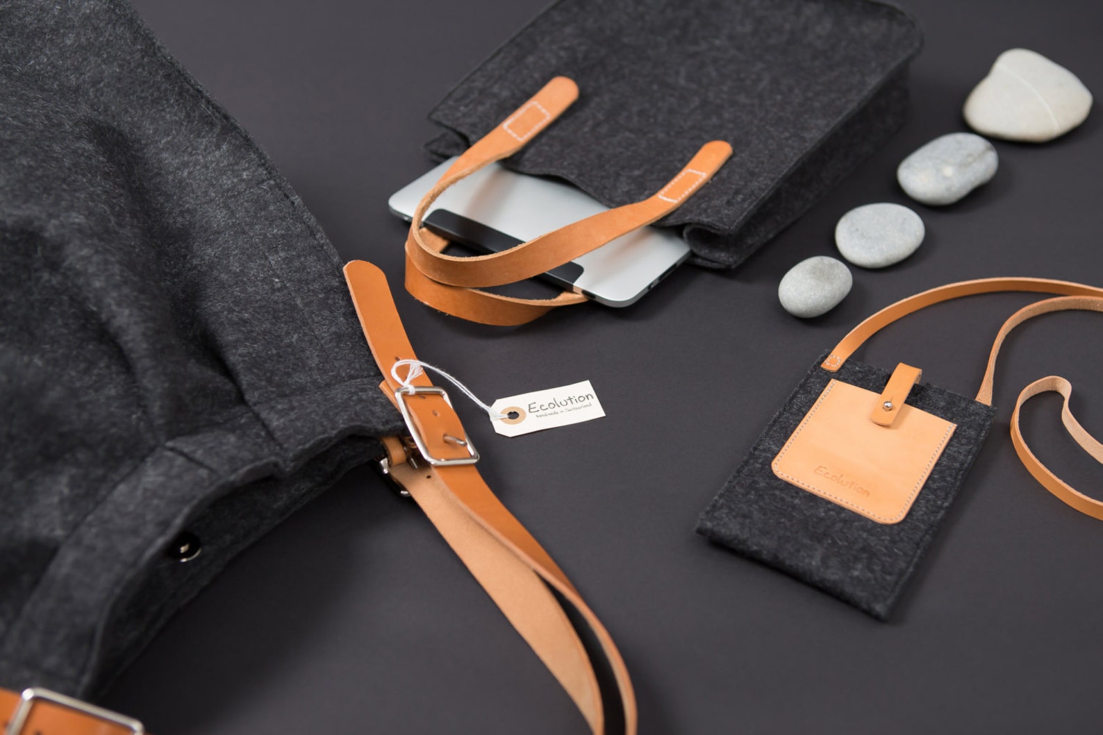Iphone Cross Body Shoulder Strap-card Case-wool Felt Leather - Etsy