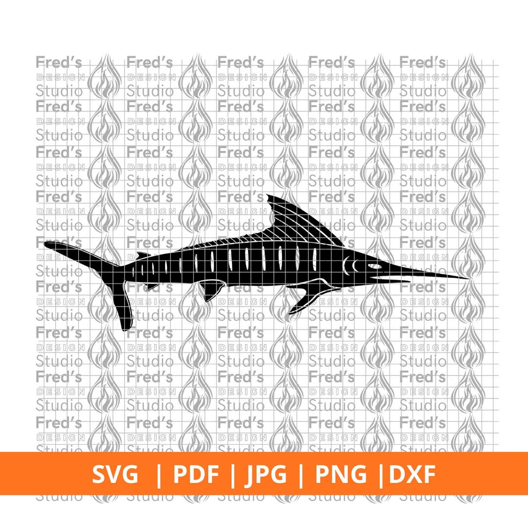Swordfish SVG: Marlin, Sun, and Sea Life Designs (digital Download) - Etsy